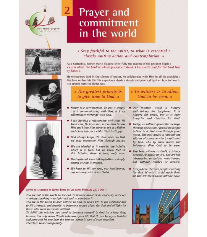Posters of the blessed father Marie-Eugene of the child Jesus (EX15-0010)