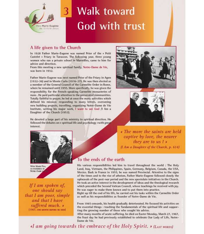 Posters of the blessed father Marie-Eugene of the child Jesus (EX15-0010)