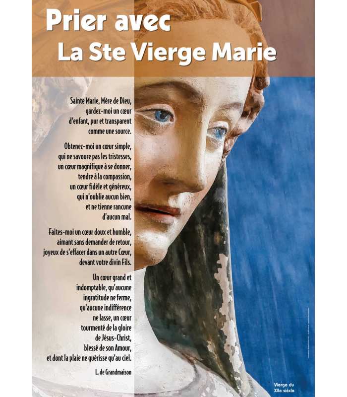 8 affiches prier avec Saint François d'Assise, Charles de Foucauld,